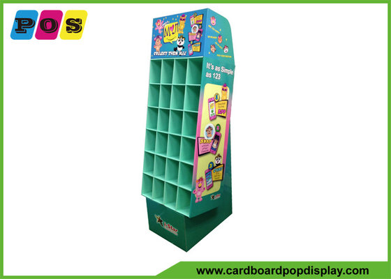Promotional Cardboard Pop Displays With Small Pocket Cells And Base Stand POC037