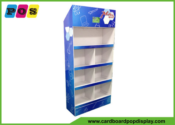 POS Store Cardboard Display Stands With 4 Trays Shelf And 10 Inch LCD Screen FL168