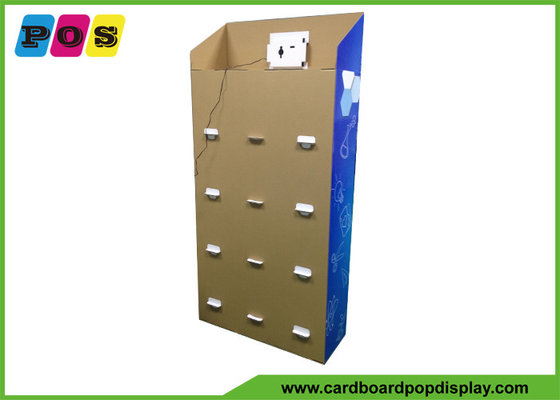 POS Store Cardboard Display Stands With 4 Trays Shelf And 10 Inch LCD Screen FL168