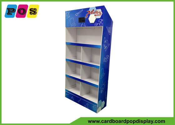 POS Store Cardboard Display Stands With 4 Trays Shelf And 10 Inch LCD Screen FL168