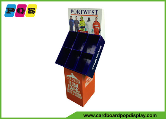 Full Color Printed  PDQ Retail Display For Safety Workware , Footware , Gloves POC036