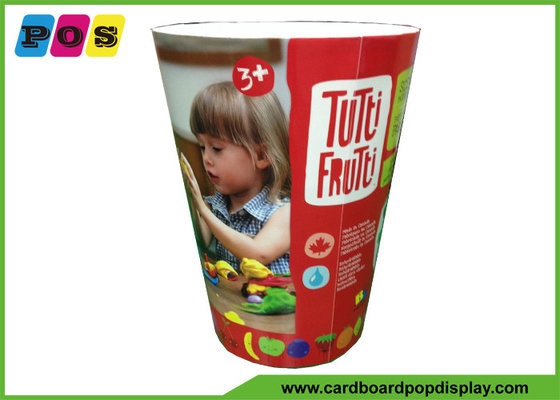 Round Shape Cardboard Retail Dump Bins , Plasticine Promotion Shop Dump Bins With Paper Board Insert DB037