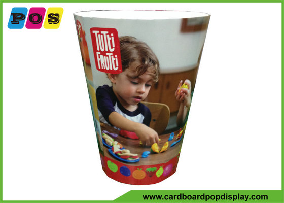 Round Shape Cardboard Retail Dump Bins , Plasticine Promotion Shop Dump Bins With Paper Board Insert DB037