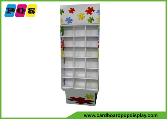 POP Corrugated Cardboard Store Display With Cells For Puzzle Games Promotion FL147