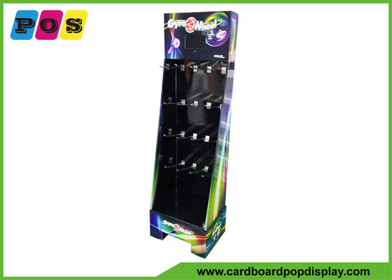 CMYK Fully Printed Cardboard Peg Display With Metal Pegs For Gyro Wheels Promotion HD059