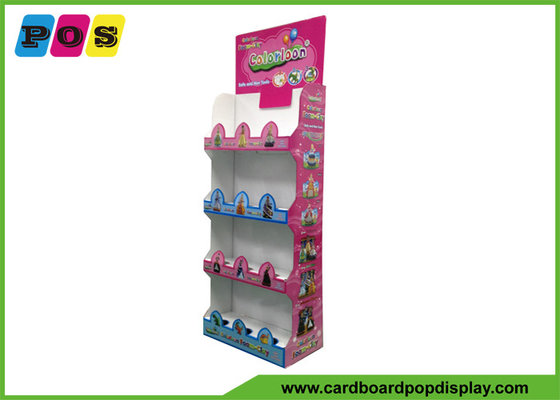 Floor Standing Cardboard Shelving Displays , Cut Out Shape Retail Display Stands FL164