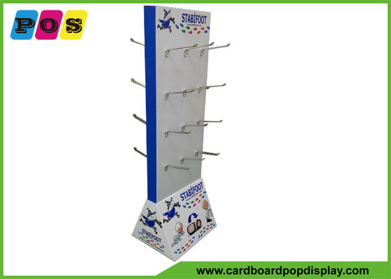 Double Sided Durable Cardboard Display Stands With Metal Pegs For Baby Shoes HD055
