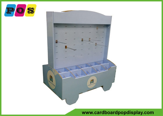 Pegable Panels Retail Cardboard Displays , Wheels Base Corrugated Floor Displays For Plush Toys M004