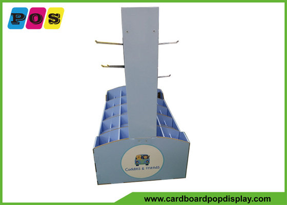 Pegable Panels Retail Cardboard Displays , Wheels Base Corrugated Floor Displays For Plush Toys M004