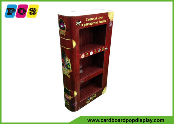 Point Of Purchase Cardboard Product Display Stands With Books Printing Shape M003