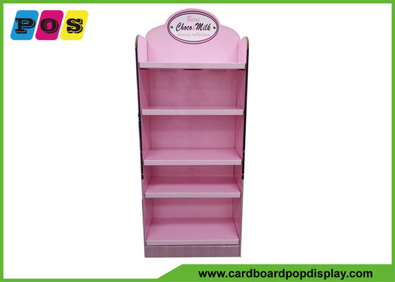 Retail Floor Cardboard Display Stands Install 5 Shelves For Box Packaging Bears FL165