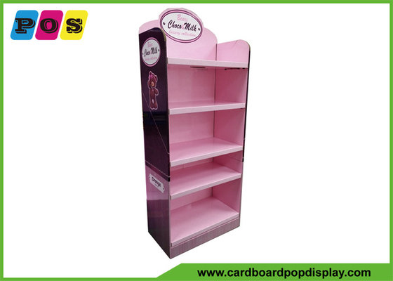 Retail Floor Cardboard Display Stands Install 5 Shelves For Box Packaging Bears FL165