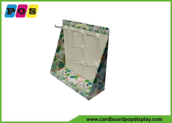 POP Plastic Pegs Corrugated Counter Display PDQ Pantone Color For Earring CDU060