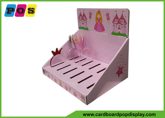 Store Retail Cardboard Counter Display Stands Single B Corrugated Paperboard For Hair Clasp CDU062
