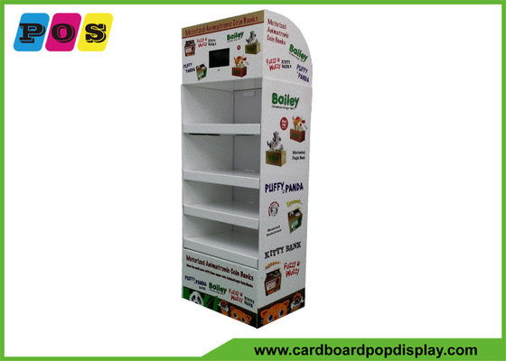 Custom Made Corrugated Toy Display Stand Point Of Purchase For Coin Bank FL175