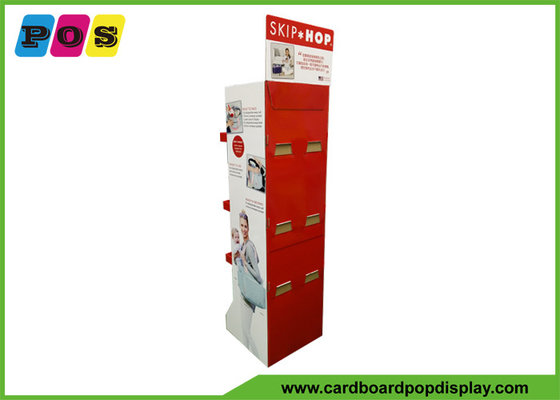 Corrugated Paper Advertising Display Stands With Four Shelves For Kids Bags FL178
