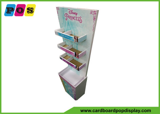 Floor Standing Cardboard Pop Displays Equip Three Shelves For Kids Cosmetics FL197