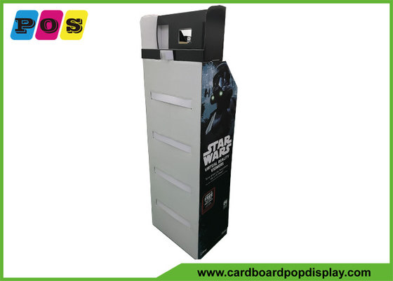 Five Shelves Cardboard Retail Display , 7 Inch LCD Screen Shop Display Stands For Star Wars Toys FL194