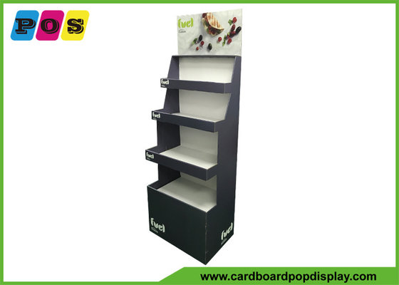 ODM / OEM Cardboard Floor Displays Shelves With Five Trays For Food FL196