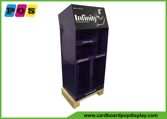 Cardboard Floor Display Stands , Paper Pallet Corrugated Pop Displays For Hair Dryer , Curling Iron FL191