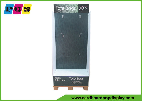 Retail Floor Standing Cardboard Peg Display With Metal Pegs For Bag HD067