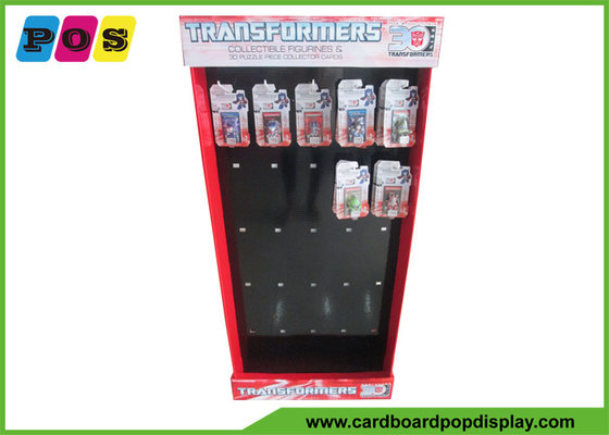 Multi Sided Corrugated Cardboard Peg Display With Peg Board For Blister Pack Toys HD008