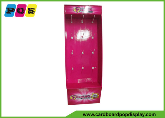 Pink Printing Retail Power Wing Display Stand With Base And Plastic Pegs HD007