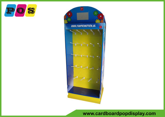 Floor Standing Cardboard Display Stands , Peg Board PDQ Retail Display For Point Of Sale HD012