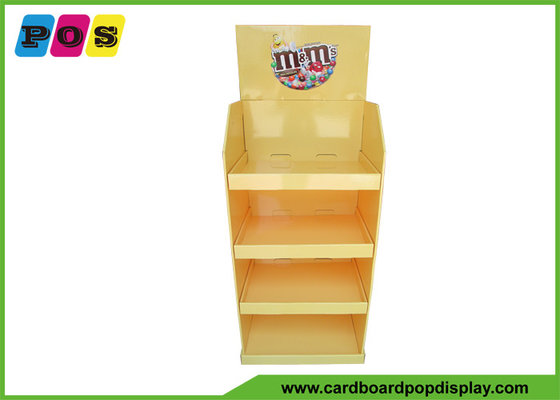 CMYK Full Color Cardboard Floor Displays Trade Show Stand For Candies PA018