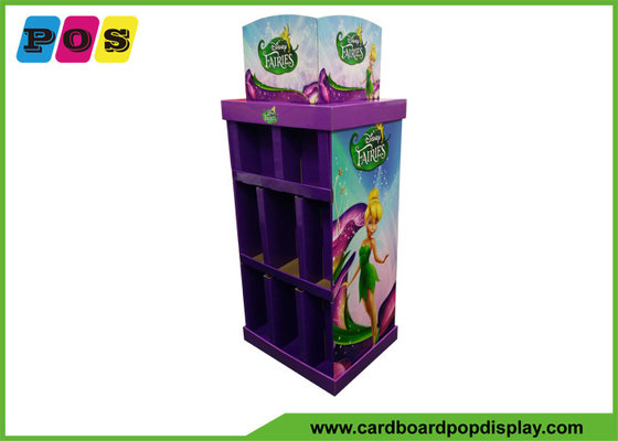 Purple Full Color Printing Cardboard Floor Displays FSDU For Fairy Toys Items FL203