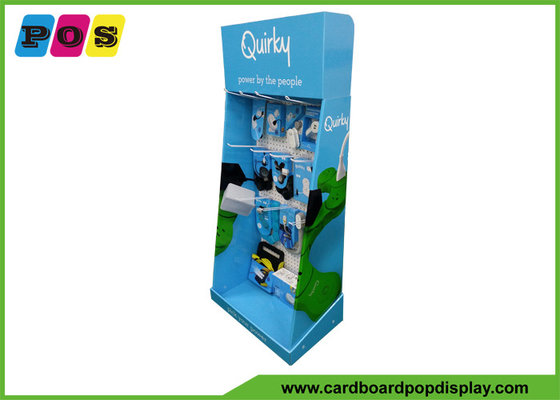 MDF Peg Board Cardboard Pop Displays Floor Standing For Flexible Power Strip HD070