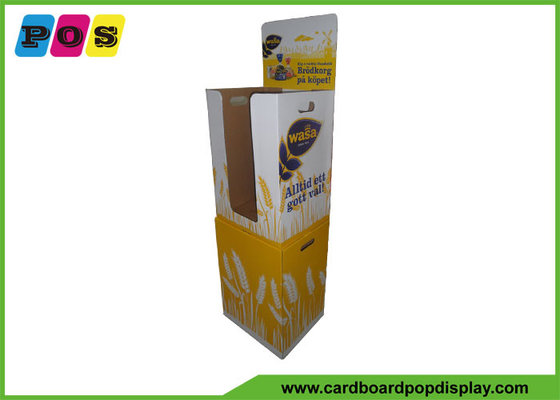 POP Bread Corrugated Dump Bin Display Flat Packed With Bottom Storage Box DB020