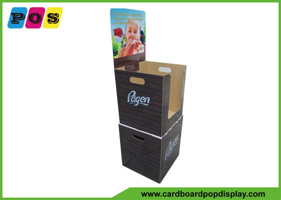 Promotional Corrugated Dump Bin Display UV varnish for lunch box DB021
