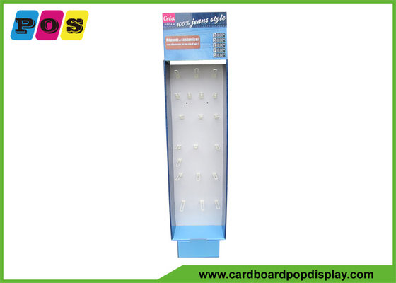 CMYK Full Color Printing Cardboard Hook Display , Retail Corrugated Floor Displays For Stationery HD017