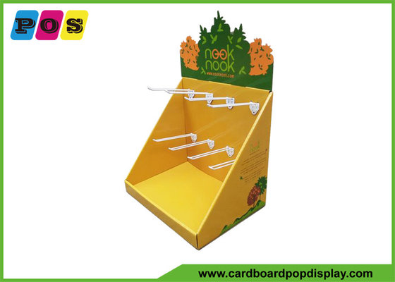 Point Of Sales Corrugated Counter Display Metal Pegs For Nook Keychains CDU040
