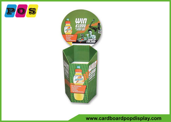 Hexagon Customized Corrugated Dump Bin Display For Bulk Items Promotion DB006