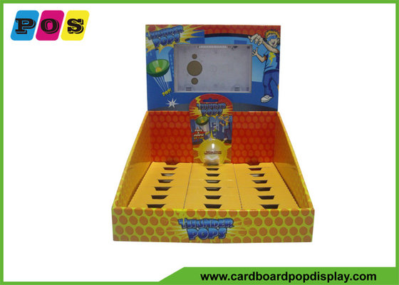 Table Top Corrugated Counter Display Equips LCD Screen For Toys CDU041