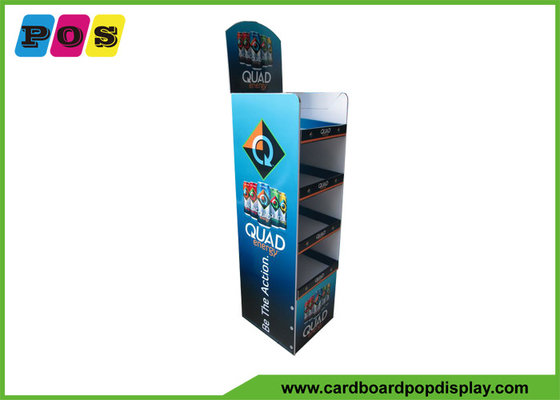Beverage Stable POP Cardboard Merchandising Displays With Four Shelves FL032