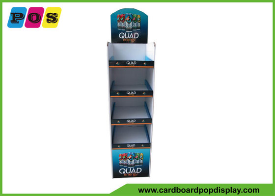 Beverage Stable POP Cardboard Merchandising Displays With Four Shelves FL032
