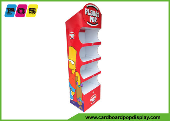 Corrugated Cardboard Floor Displays Stand With Four Shelves For BBQ FL203