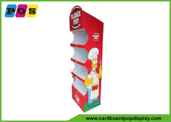 Corrugated Cardboard Floor Displays Stand With Four Shelves For BBQ FL203