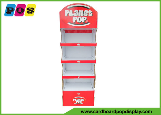 Corrugated Cardboard Floor Displays Stand With Four Shelves For BBQ FL203