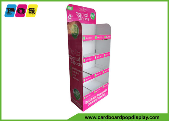 Floor Standing Product Display Stands , Cardboard Pos Displays Shelving Unit For Scented Slippers FL103