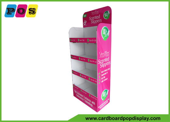 Floor Standing Product Display Stands , Cardboard Pos Displays Shelving Unit For Scented Slippers FL103