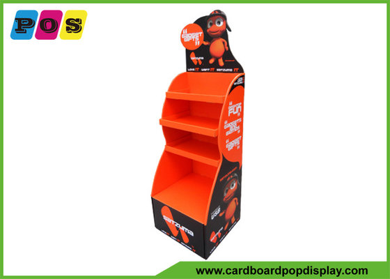 Cardboard Free Standing Advertising Display Stands With Different Depths Shelves FL049