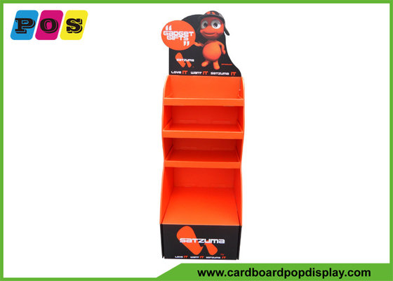 Cardboard Free Standing Advertising Display Stands With Different Depths Shelves FL049