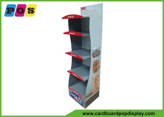 Retail Stores Promotional Display Stands Cardboard Shelf Fixture For Lock & Lock FL062
