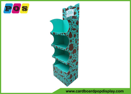 Free Standing FSDU Cardboard Display Stands Unit For Wild Planet Toys FL048