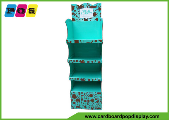 Free Standing FSDU Cardboard Display Stands Unit For Wild Planet Toys FL048