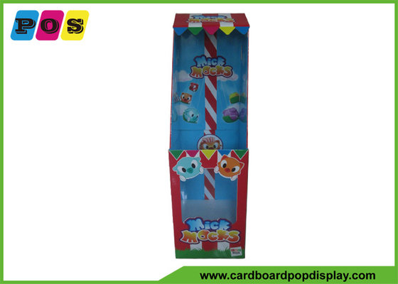 Point Of Purchase Dolls Cardboard Retail Display Stands With PVC Windows FL086